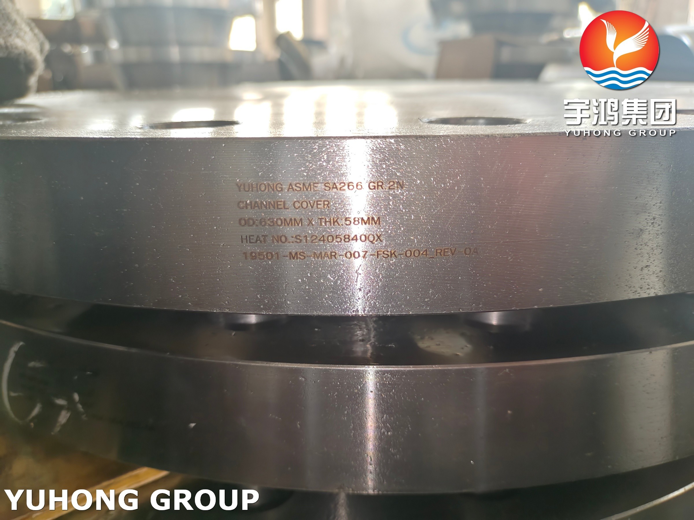 ASTM A266 ASME SA266 GR.2N Части теплообменника Фланцевая крышка канала